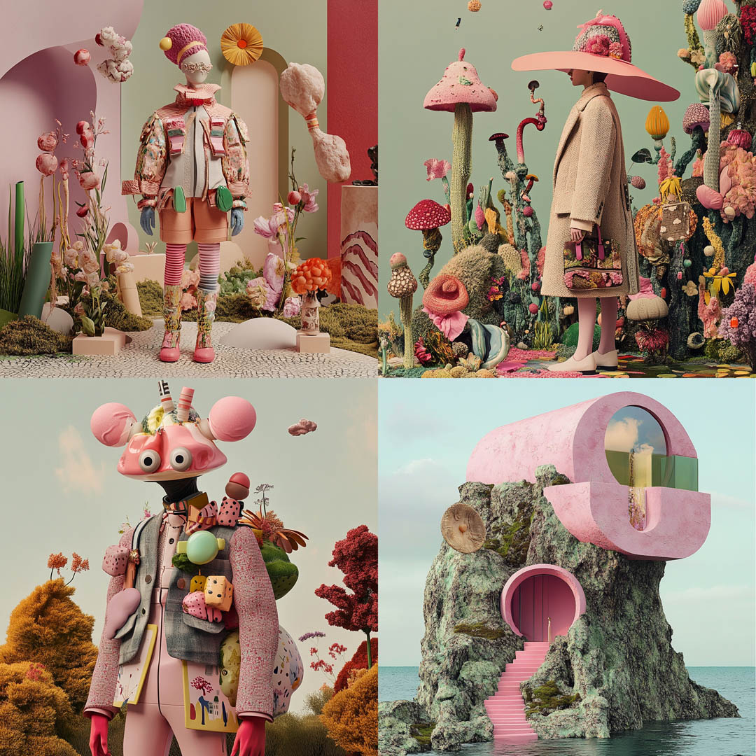 Crazy Pastel Diorama - AI Art Style - ImgMCP