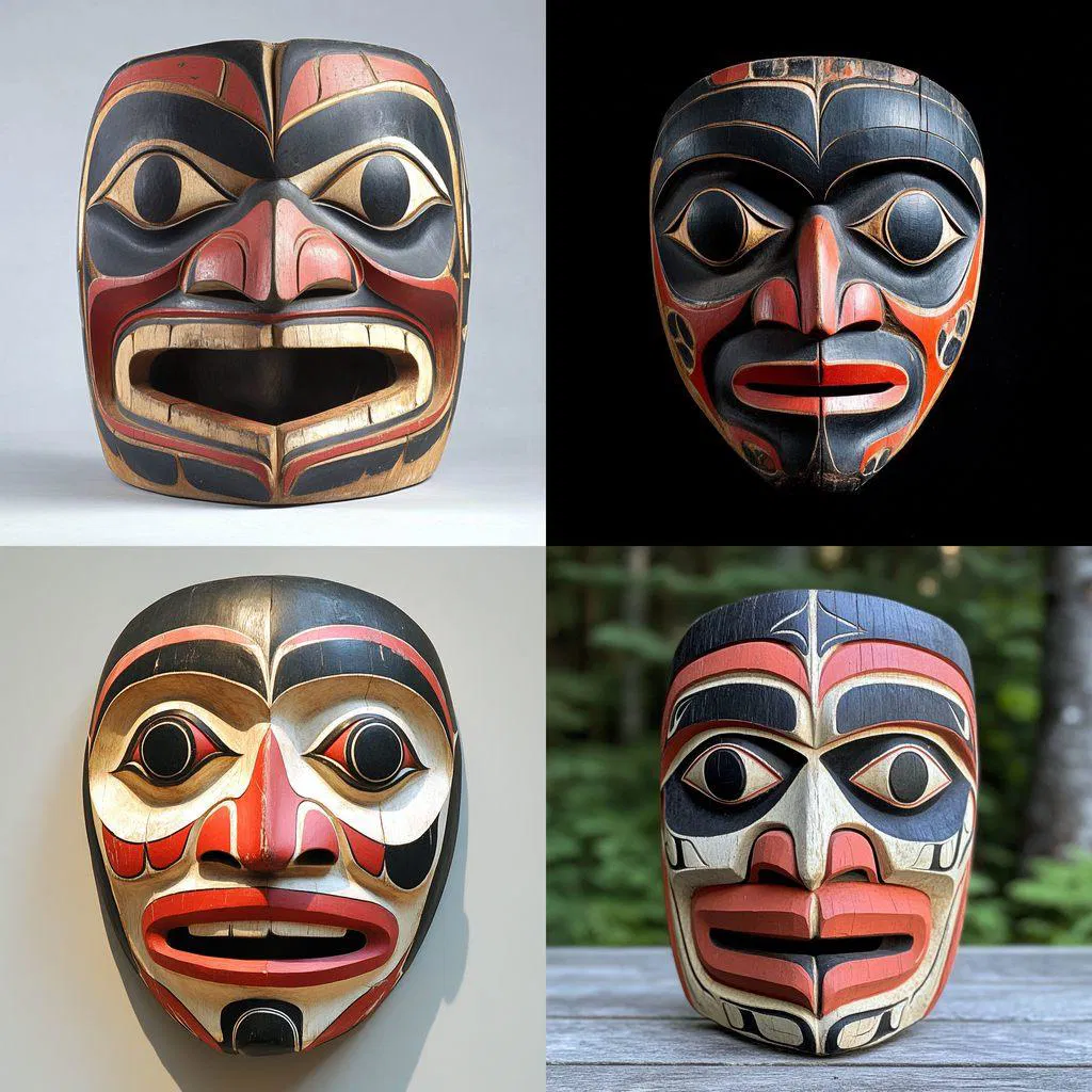 Tlingit mask - AI Art Style - ImgMCP