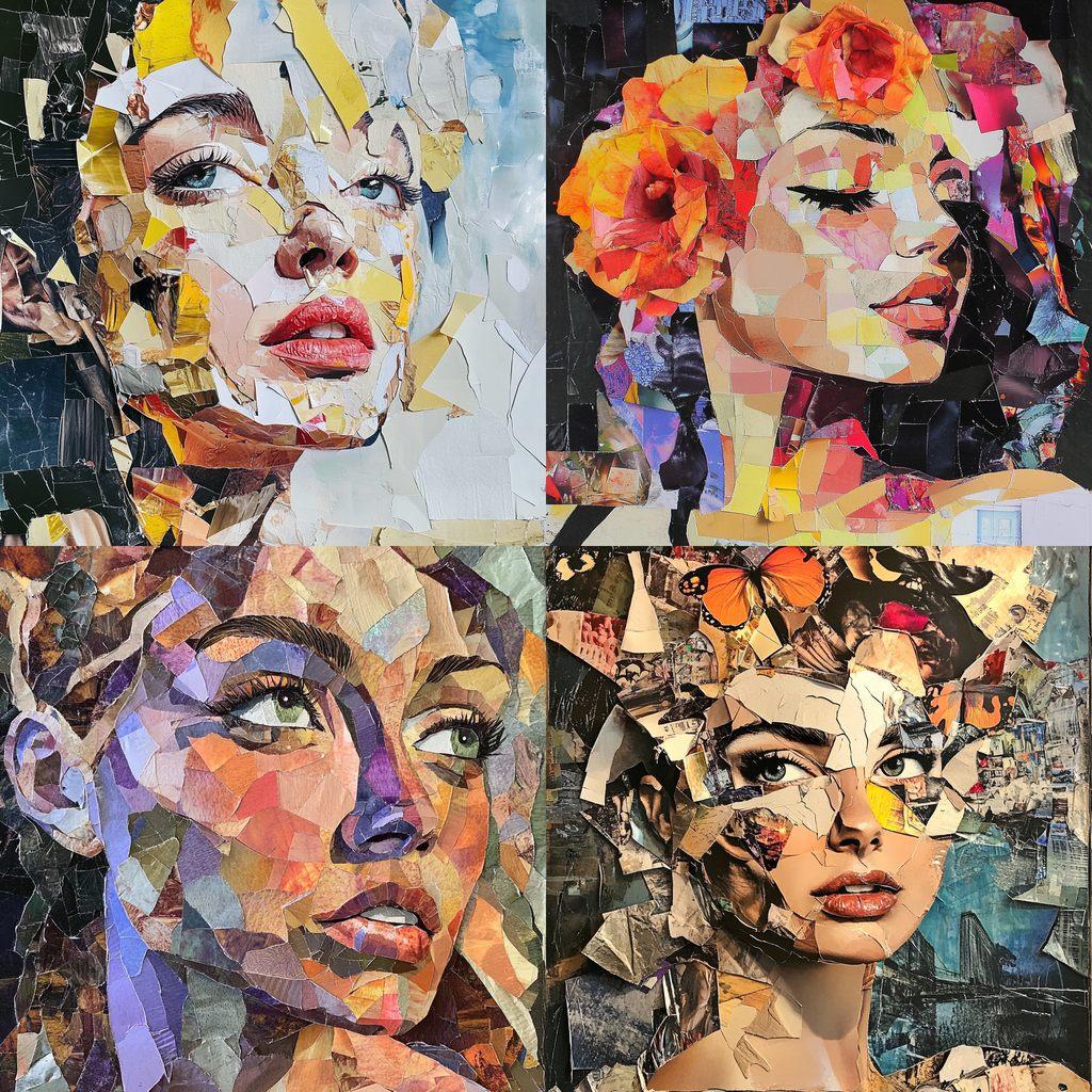 Torn paper collage - AI Art Style - ImgMCP