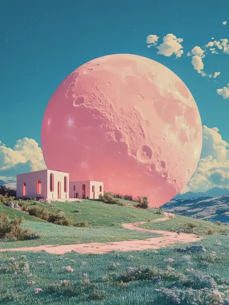 Wes Anderson Moonlit Landscape - AI Art Style - ImgMCP