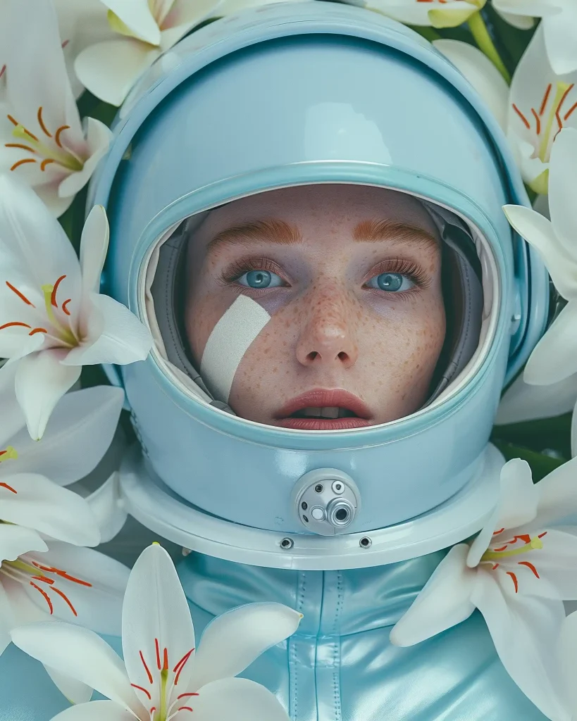 Wes Anderson Woman in Space - AI Art Style - ImgMCP