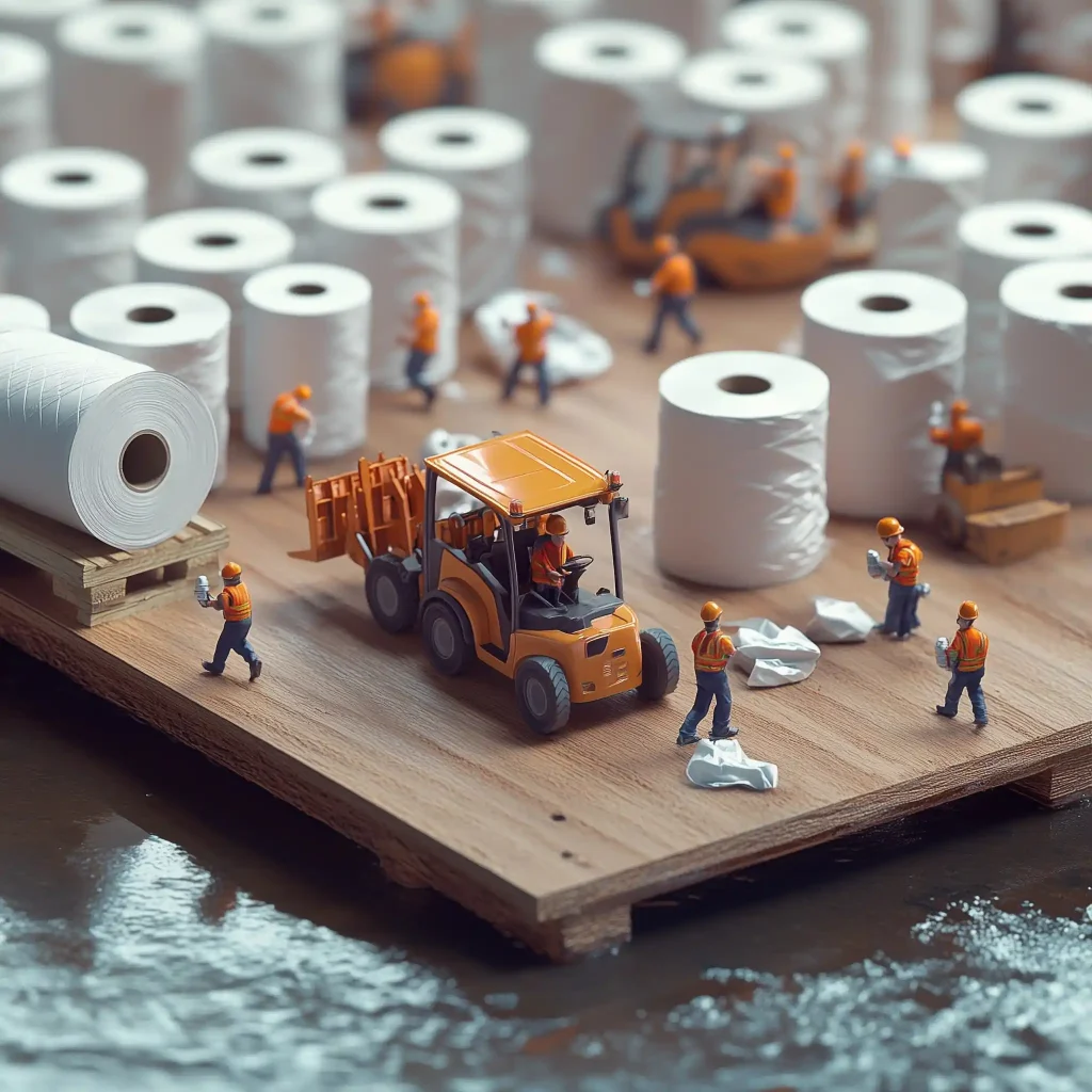 Whimsical Workers Loading Rolls - AI Art Style - ImgMCP