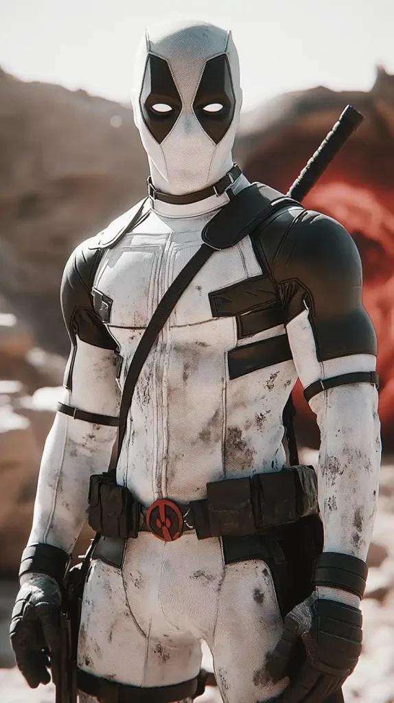 White Deadpool in Desert - AI Art Style - ImgMCP