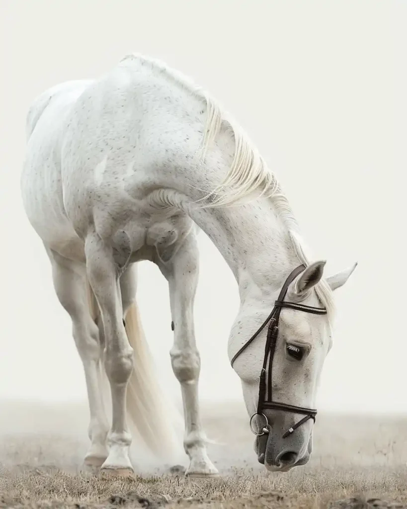 White Horse Minimalist Art - AI Art Style - ImgMCP