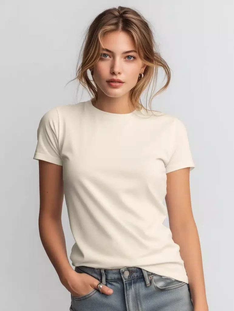 White T-Shirt on White Background - AI Art Style - ImgMCP