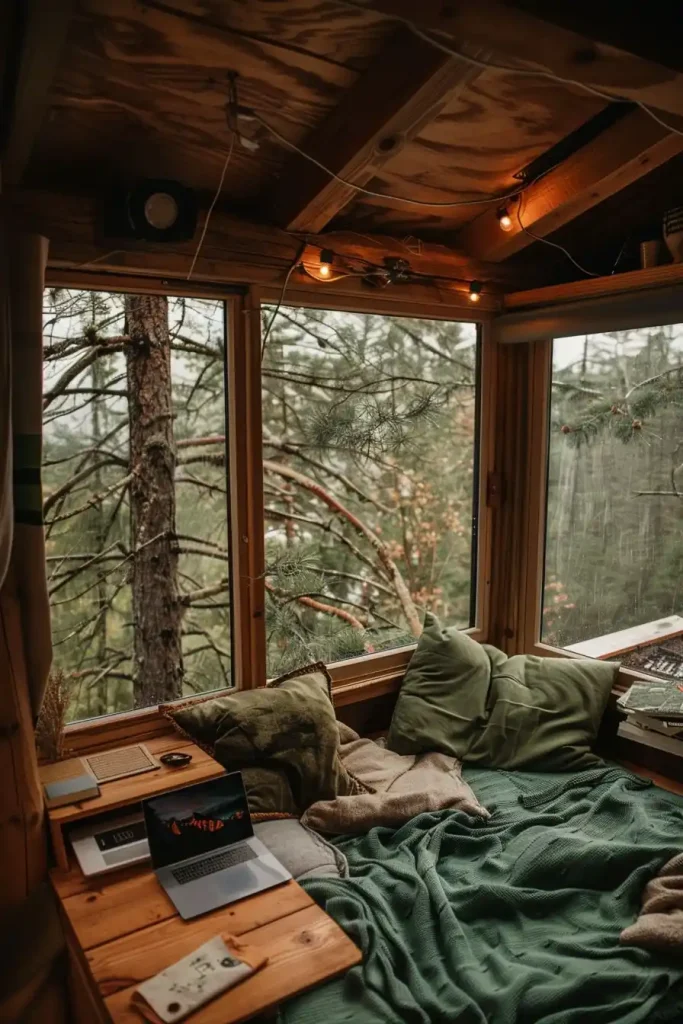 Wooden Treehouse Interior - AI Art Style - ImgMCP