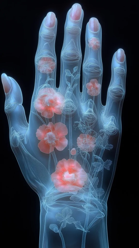 X-ray Floral Hands Reflection - AI Art Style - ImgMCP