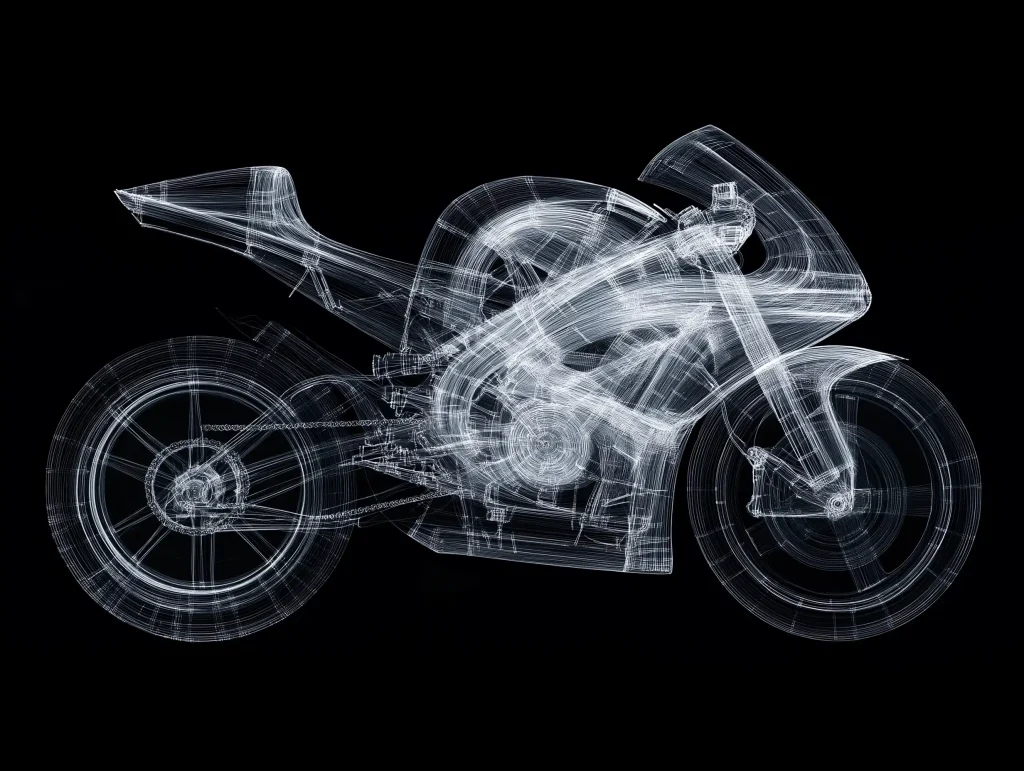 X-Ray Racing Motorcycle - AI Art Style - ImgMCP